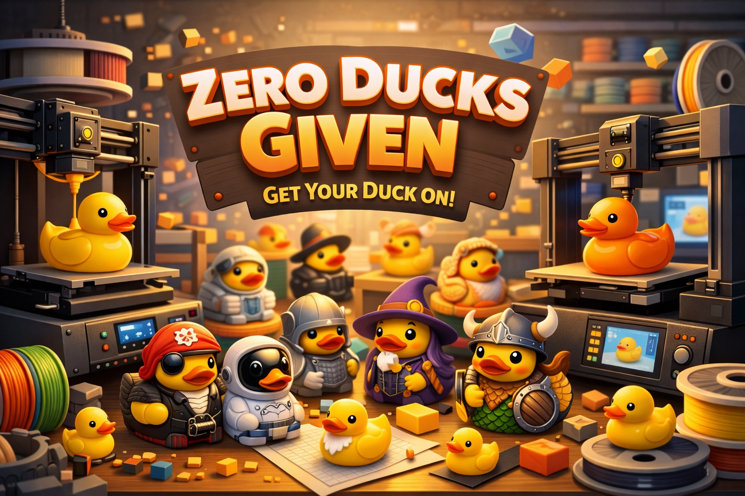 Zero Ducks Given - 3D Printed Pop Culture Ducks & Collectible